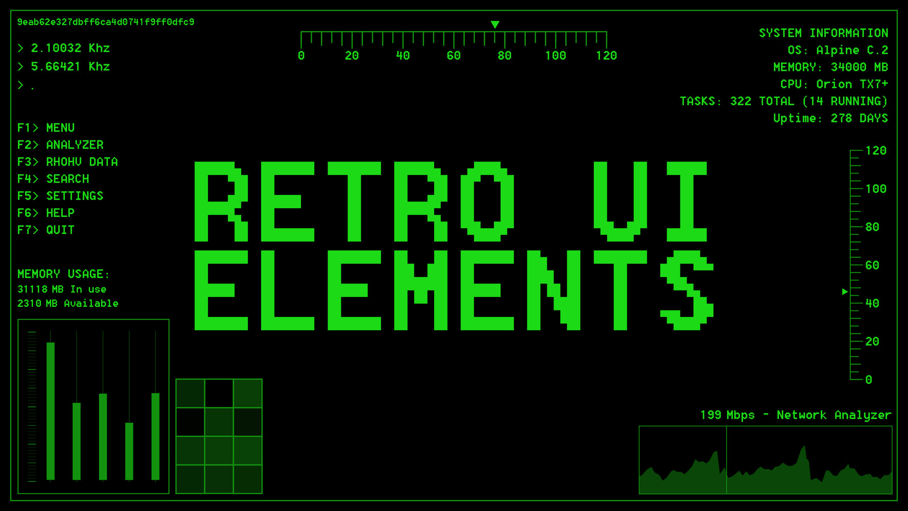 Retro UI Elements: 50+ Modular UI Elements & 3 Retro Fonts - MEGAKRUNCH