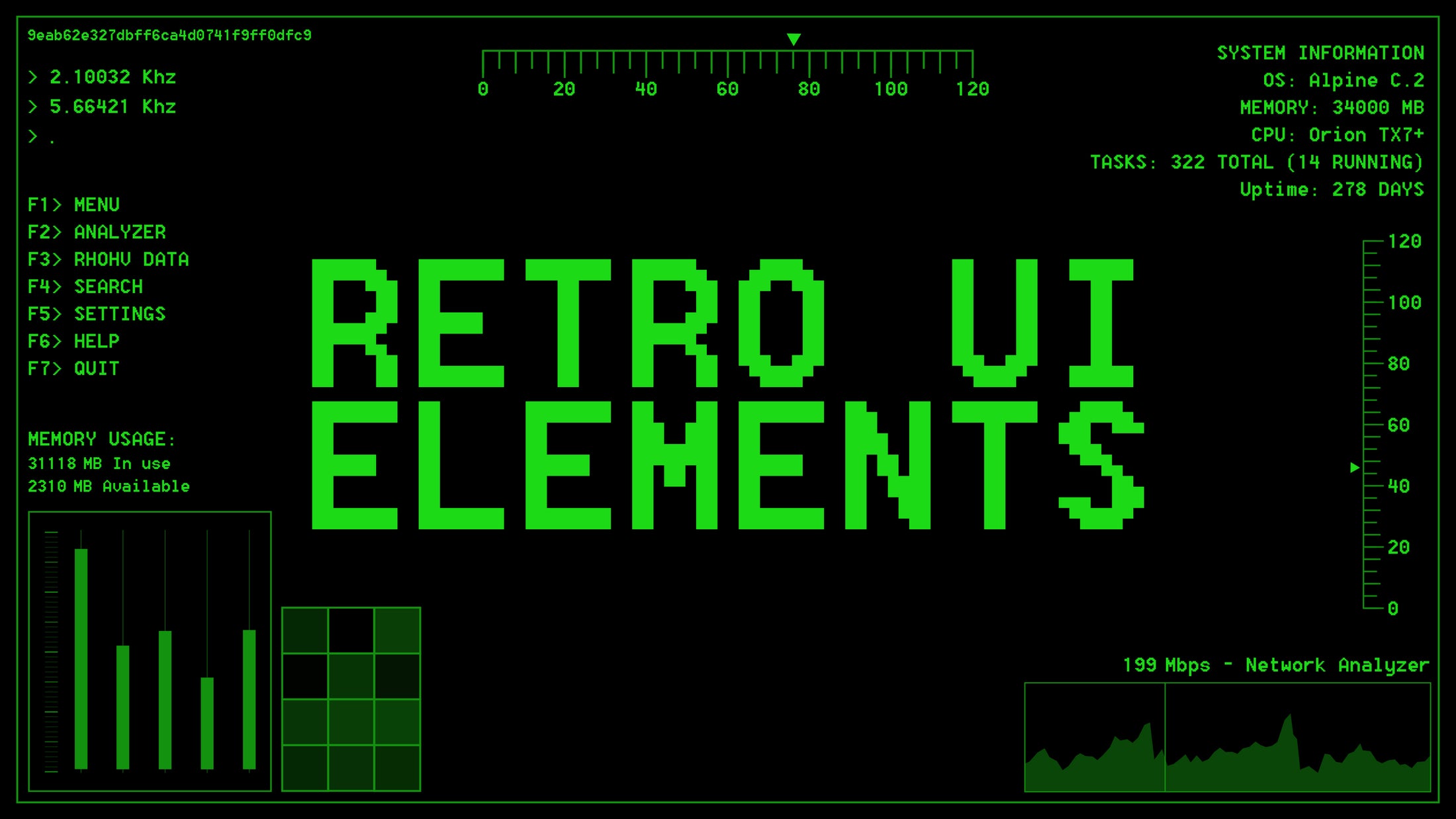 Retro UI Elements: 50+ Modular UI Elements & 3 Retro Fonts - MEGAKRUNCH